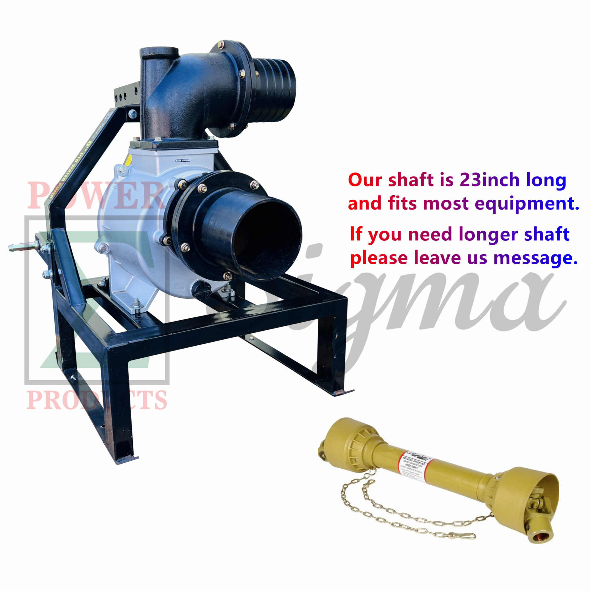 Sigma 6-Inch PTO-Driven Clear Water Pump with 3-Point Hitch & Shaft ...