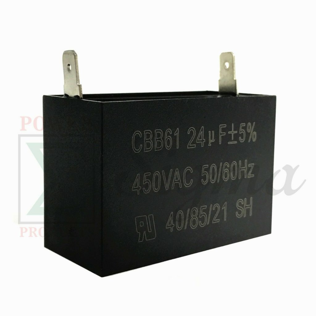 Capacitor 24uF 24MFD 50/60Hz 450 VAC CBB61 Fits 400/350/300/250VAC UL ...