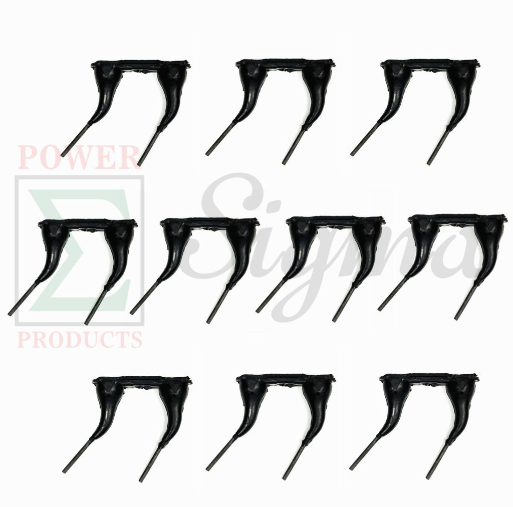 10 Pack Heavy Duty Wheel Rake Teeth Rubber Mounted Double Tooth for ...
