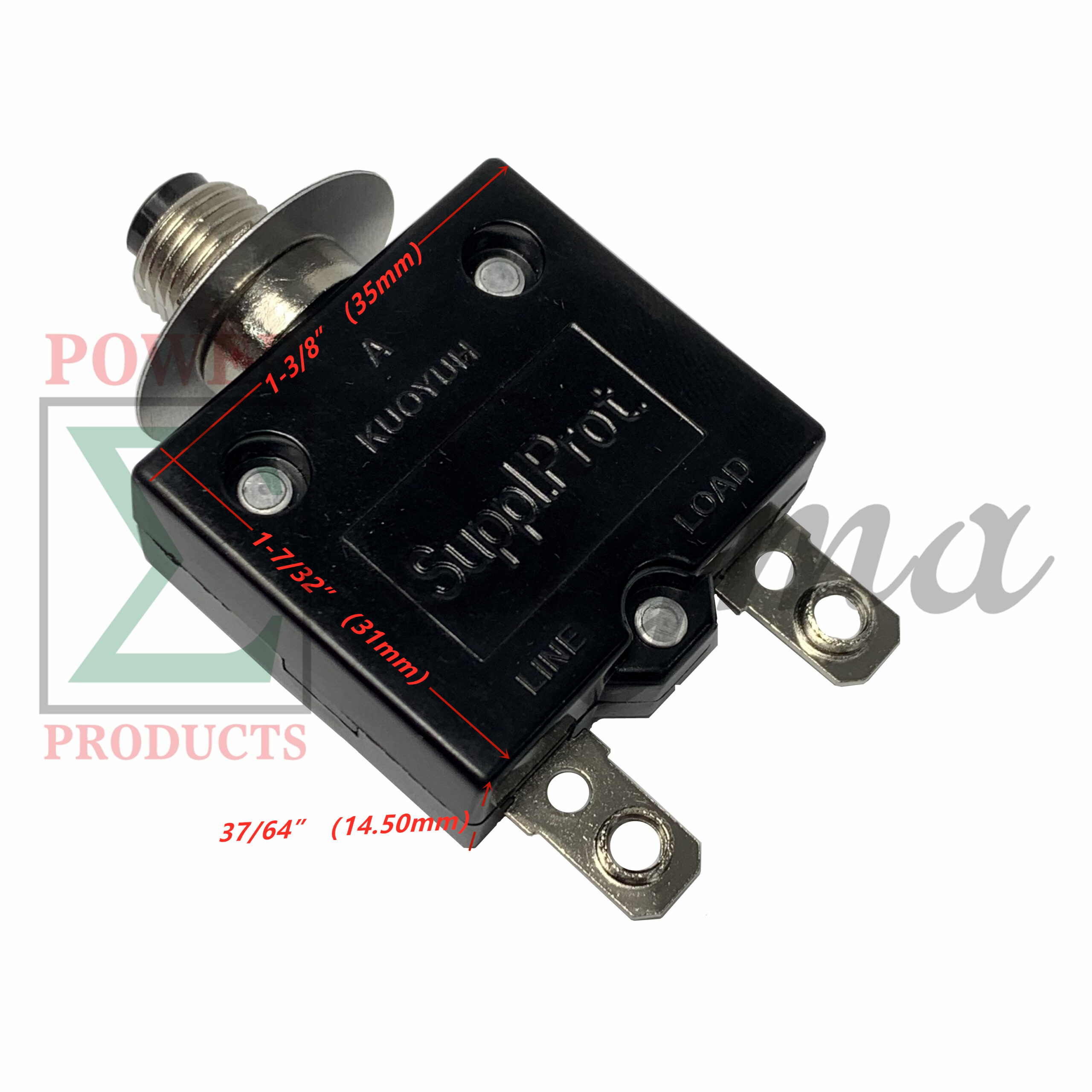 NEW 50A Amp Push Button Thermal Circuit Breaker 32VDC 125-250VAC 50A 50 ...