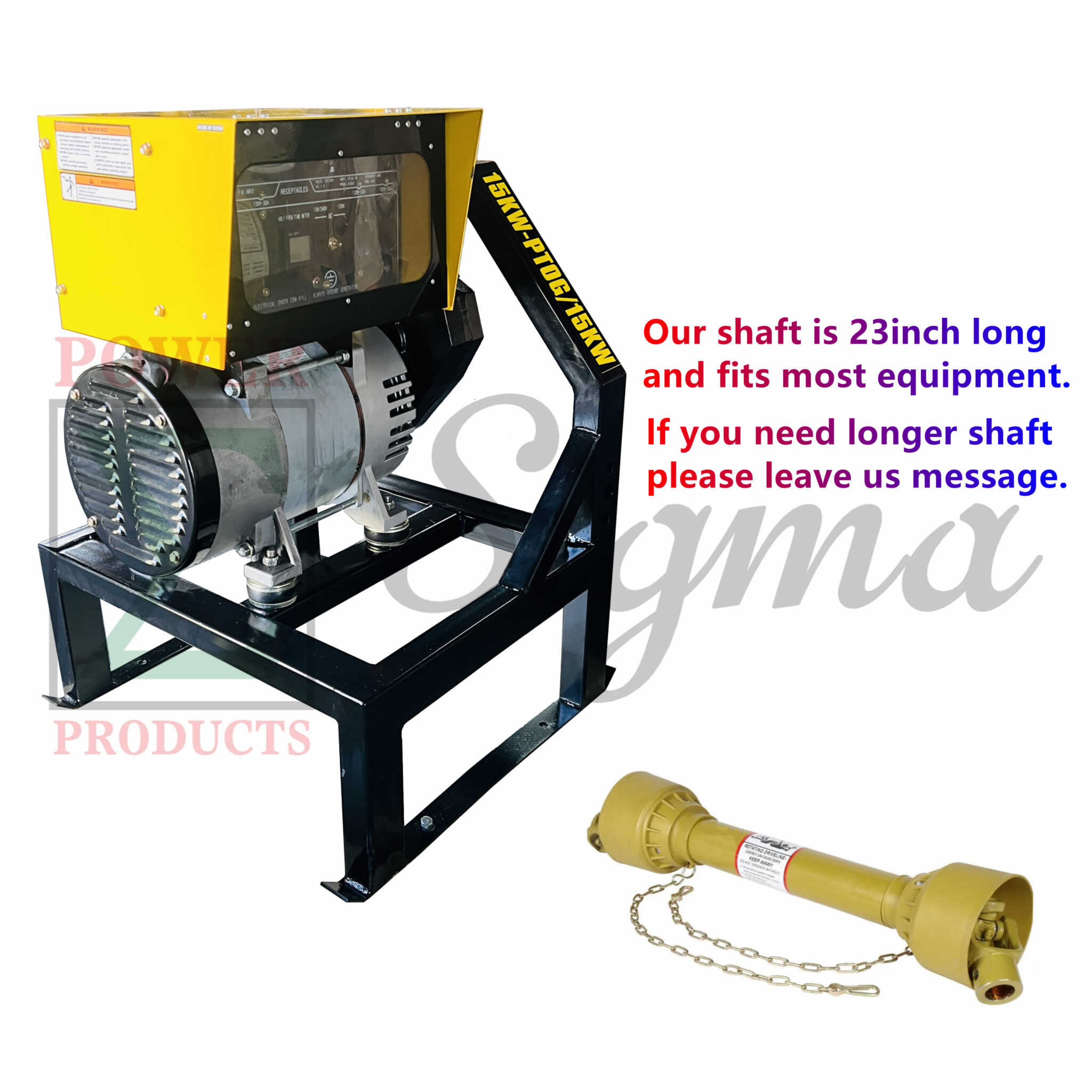 Sigma 15000 Watt Continuous / 16000 Watt Peak Tractor-Driven PTO ...