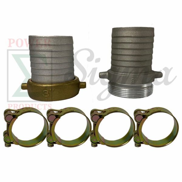 Sigma Camlock Fitting 3″ Aluminum Thread Female Male Hose Barb Coupler ...