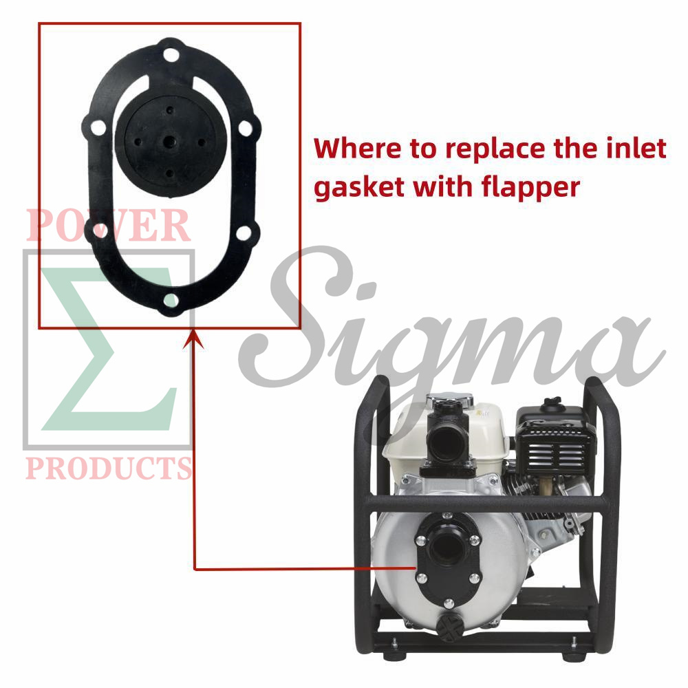 6-Bolt Inlet Gasket W/Flapper for DuroMax XP702HP 2″ IN High Pressure ...