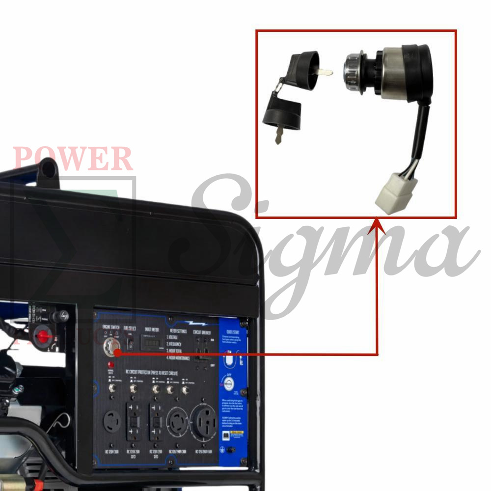 Ignition Switch on Panel with 2 Keys for Duromax XP15000EH 15000 Watt ...