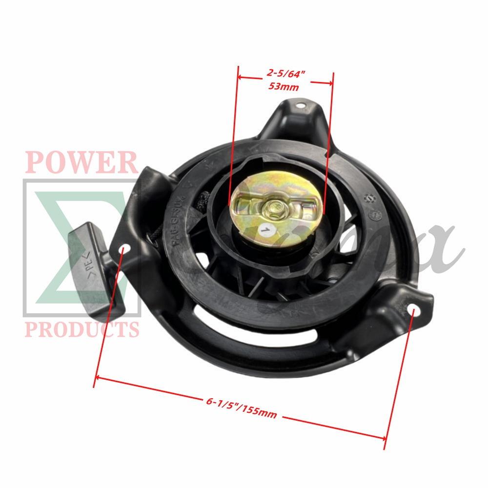 3-Bolt Type Recoil Starter with Handle & Bolts for Predator 5000-Watt ...